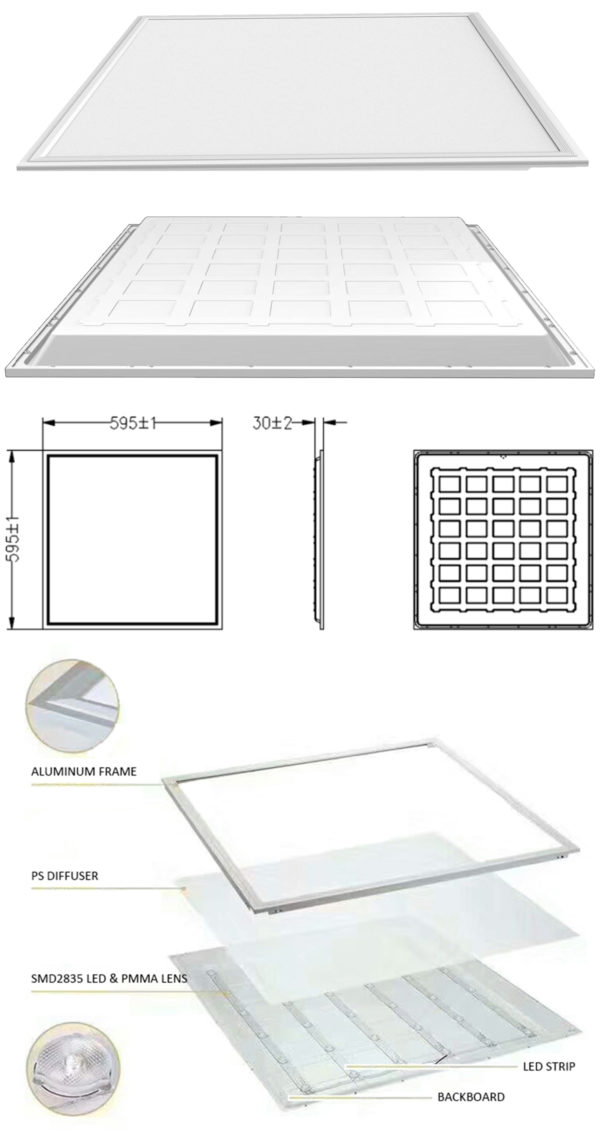 Backlit LED Panel Lights 40W 600*600mm