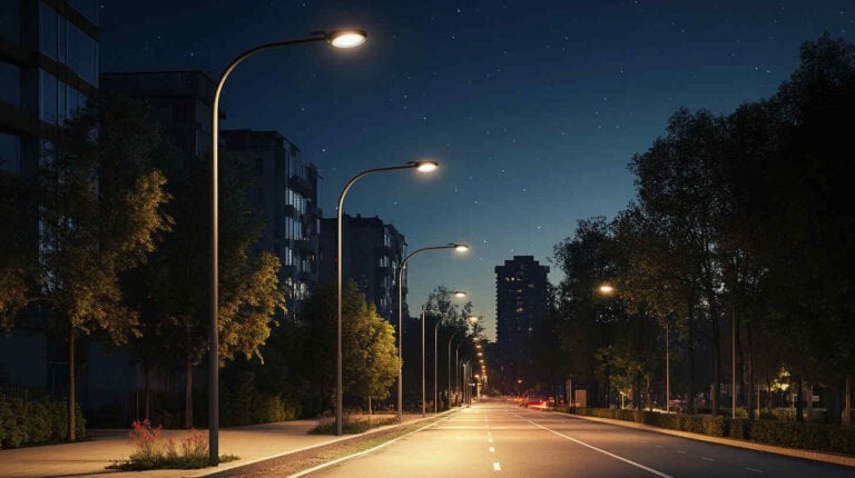 What are the different street light mounting arrangements?